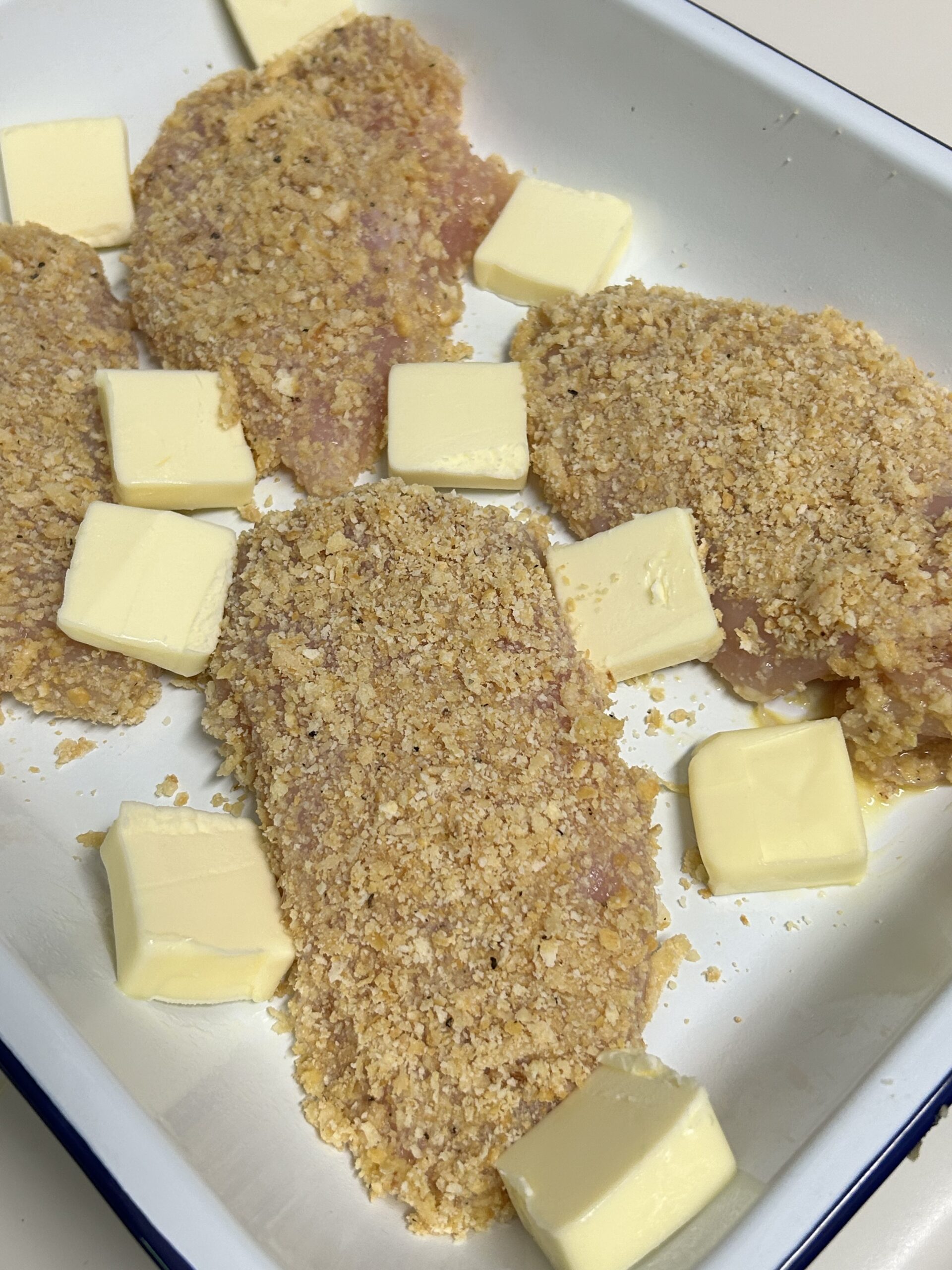 Baked Crispy Onion Butter Chicken